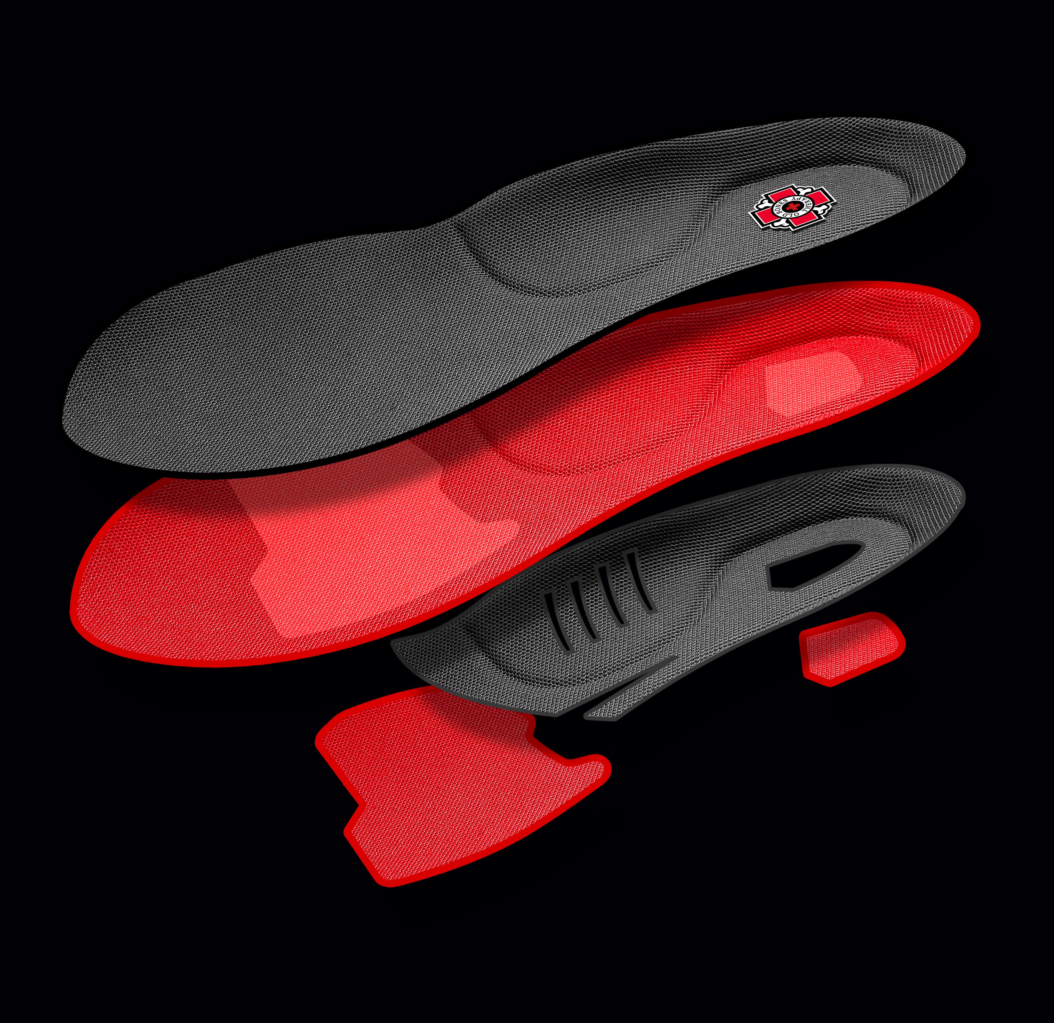 Shock Absorbing Foot Insoles Heel And Arch Support Footwear Insoles